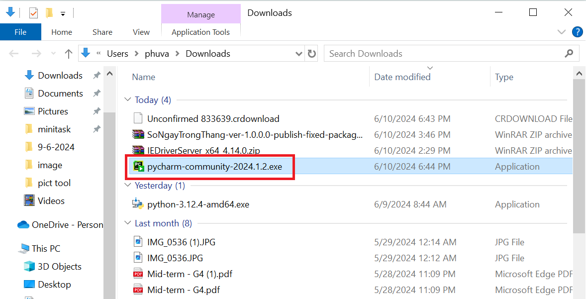 Install Pycharm Community – Testing